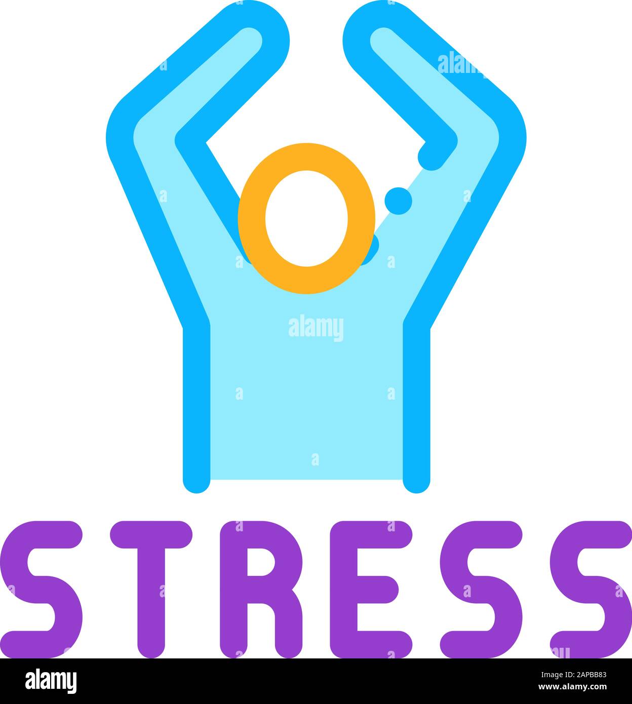 Stress Human Icon Vector Outline Illustration Stock Vector Image & Art ...