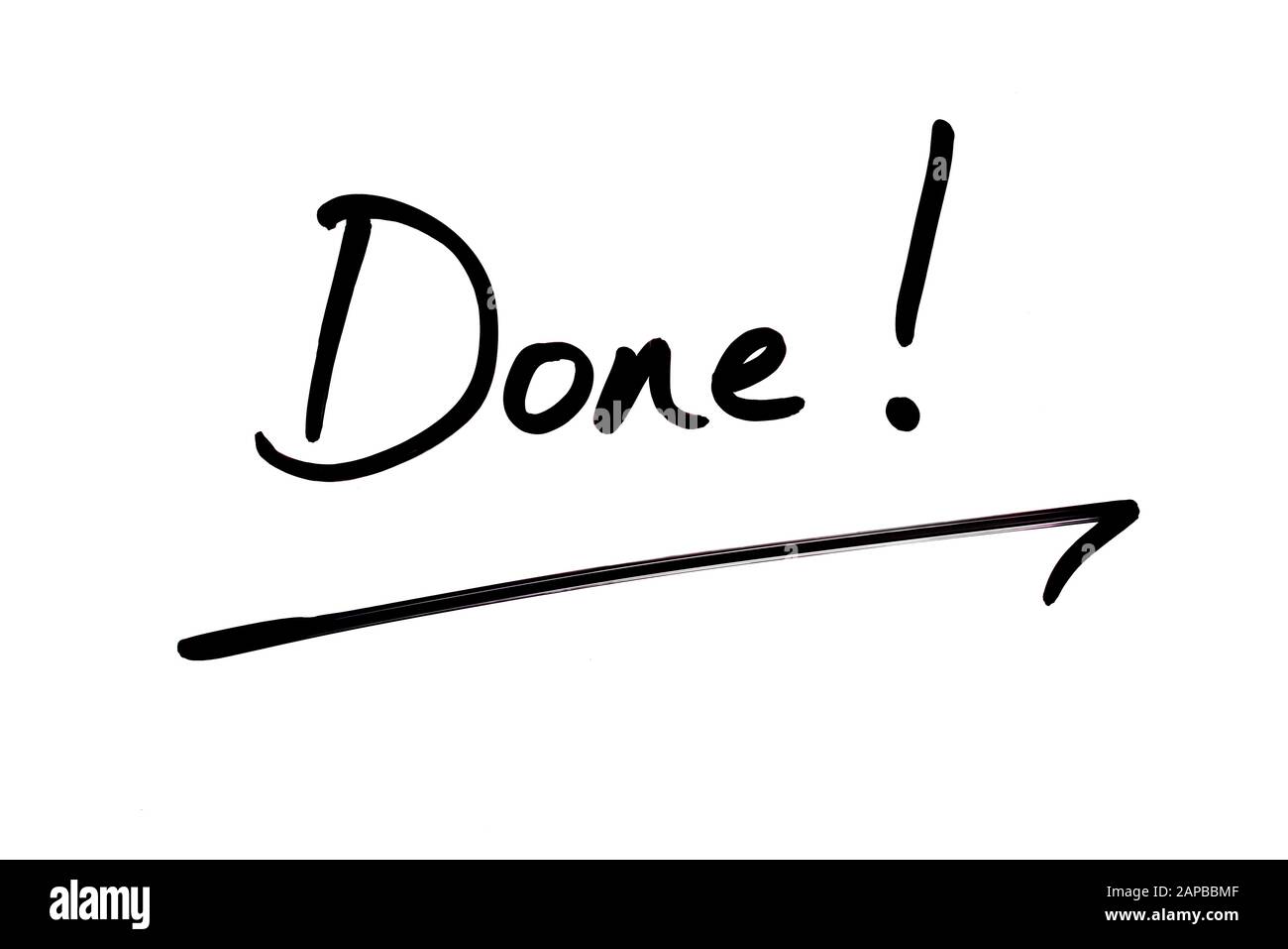 Job done completed Cut Out Stock Images & Pictures - Alamy