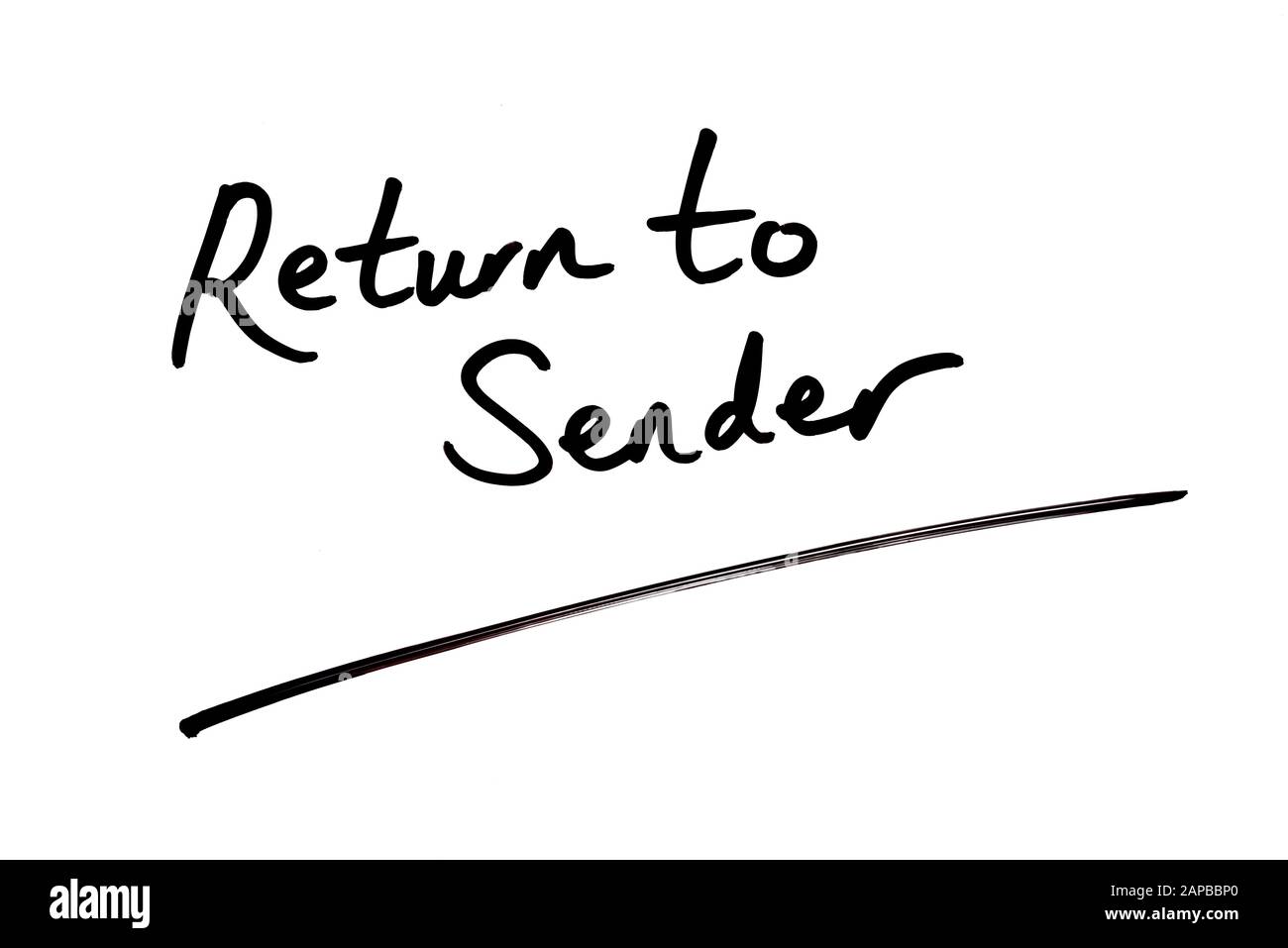 Return to sender hi-res stock photography and images - Alamy