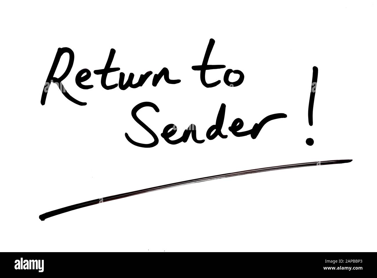 Return to sender hi-res stock photography and images - Alamy