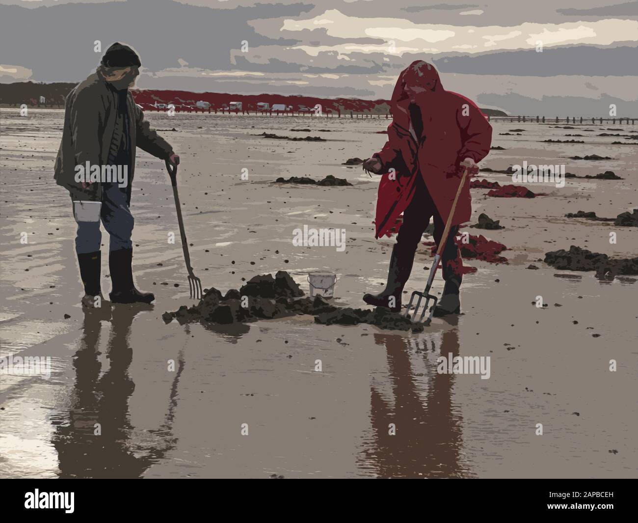 Bait digging beach hi-res stock photography and images - Alamy