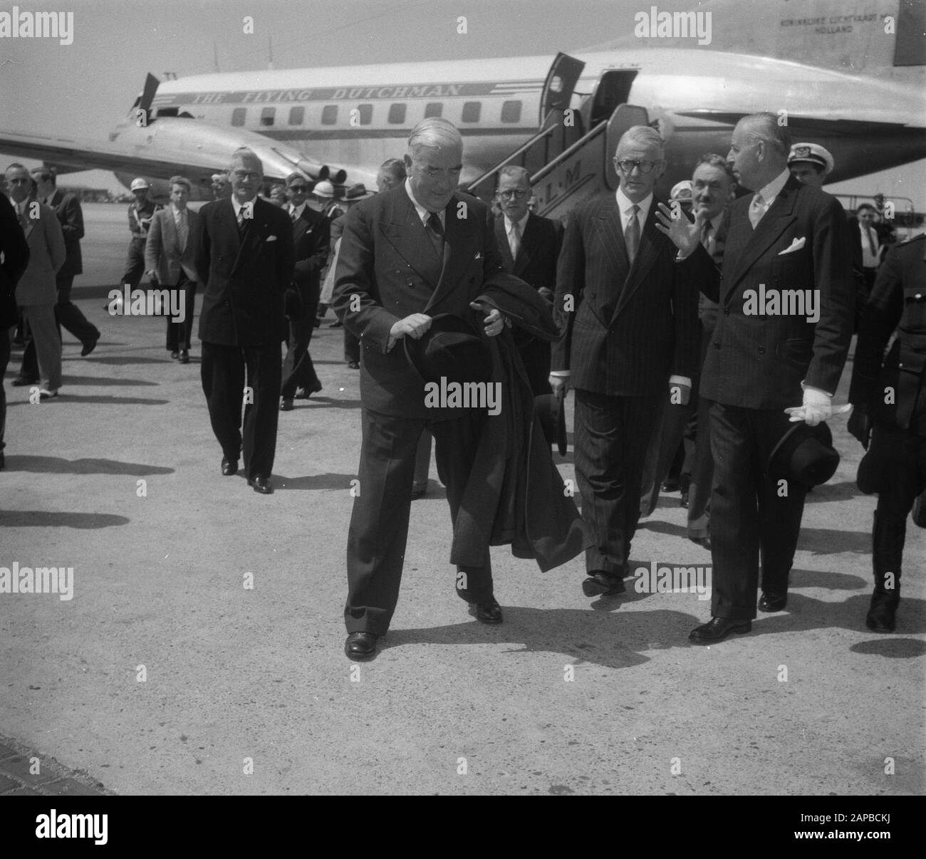 Australian Prime Minister at Drees Robert Menzie arrival at Schiphol ...