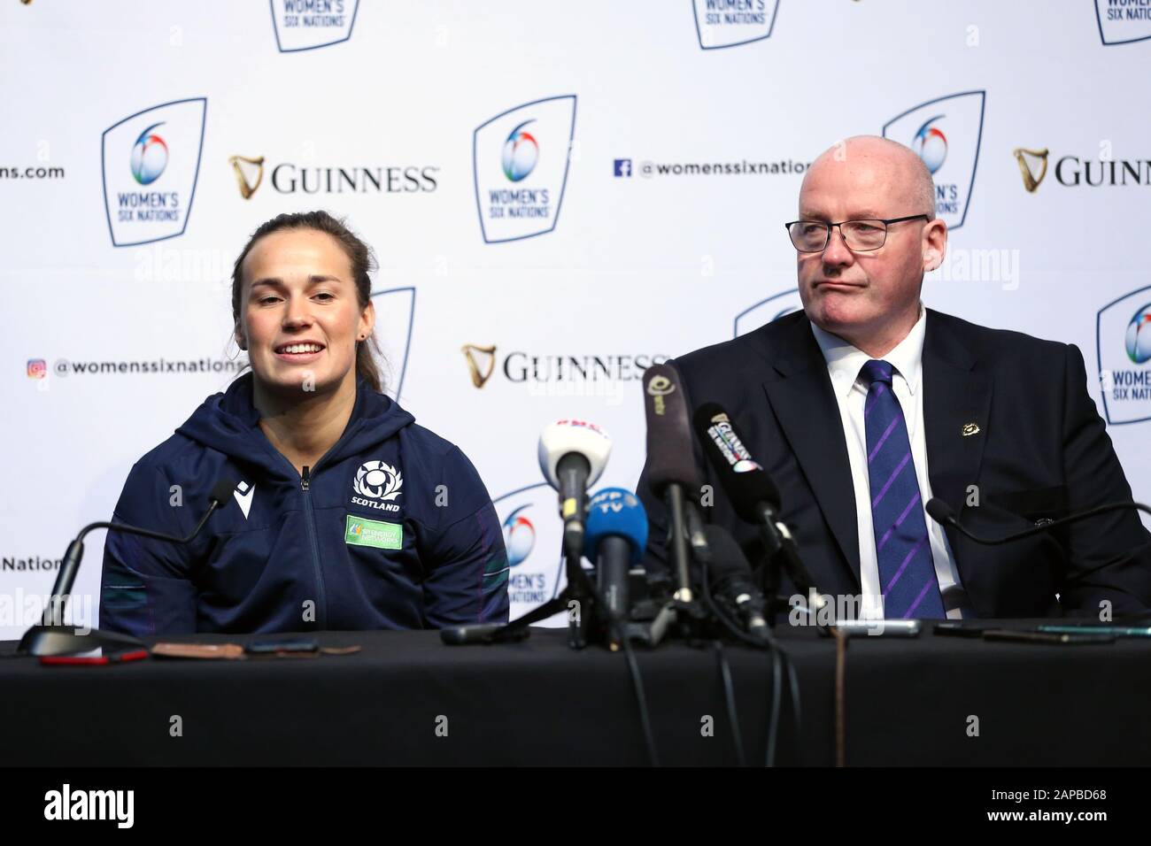 Scotland coach Philip Doyle (right) and Rachel Malcolm during the ...