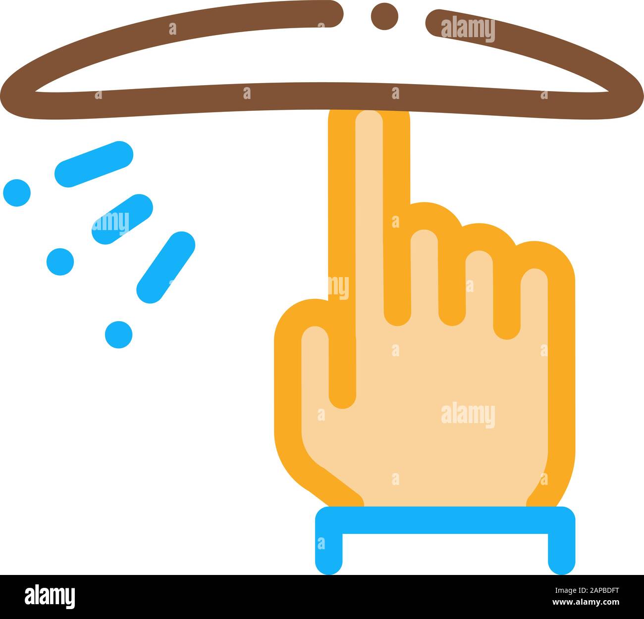 Twist Dough Hand Icon Vector Outline Illustration Stock Vector Image ...