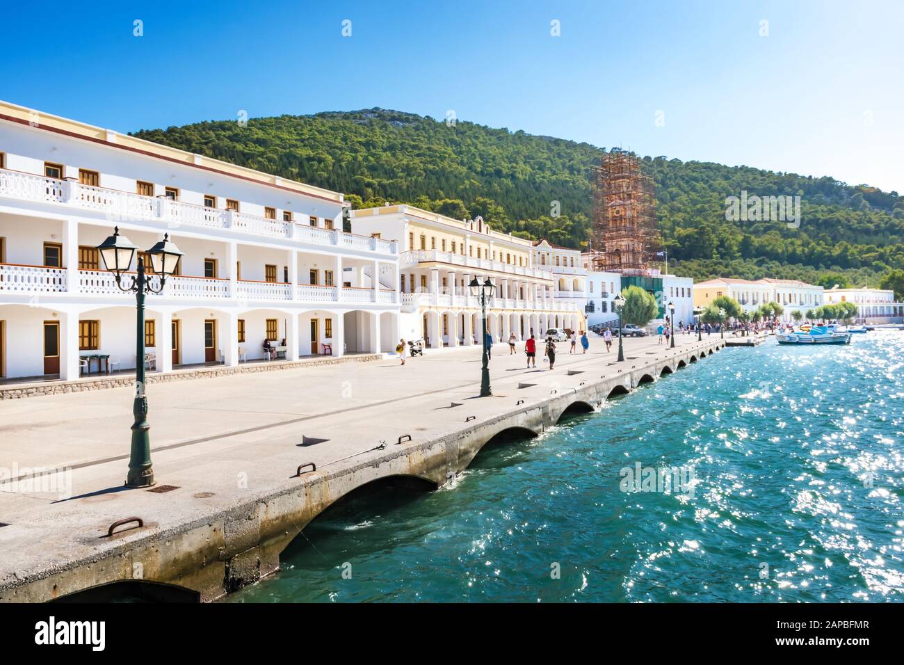 The Greek Orthodox Monastery of Taxiarchis Mihail Panormitis on Island ...