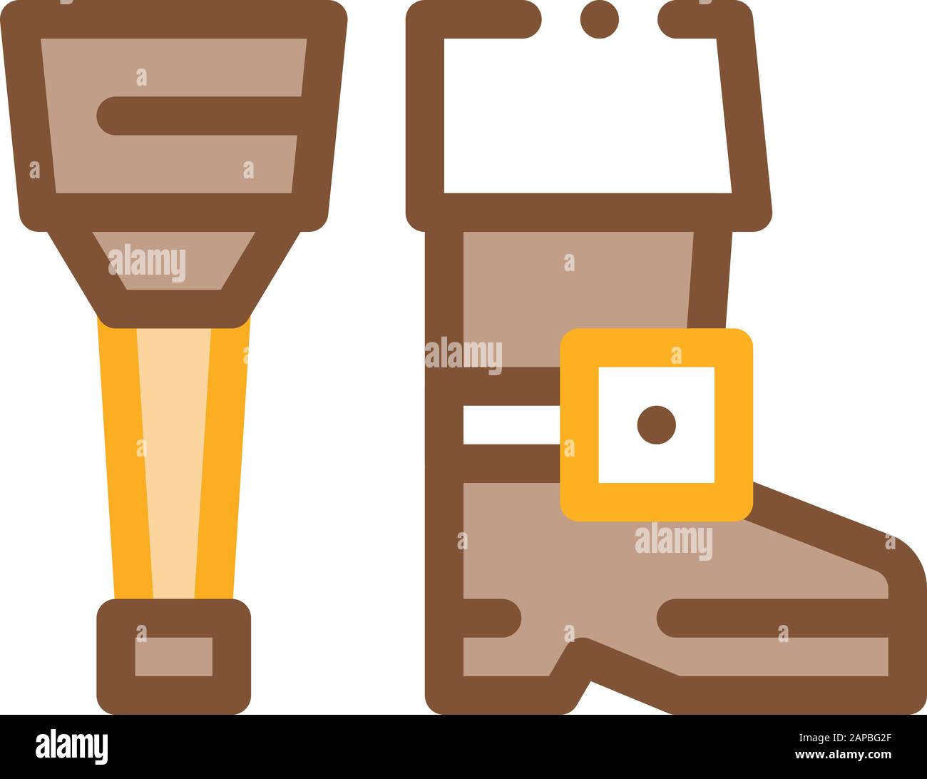 Wooden Leg Icon Vector Outline Illustration Stock Vector Image & Art ...