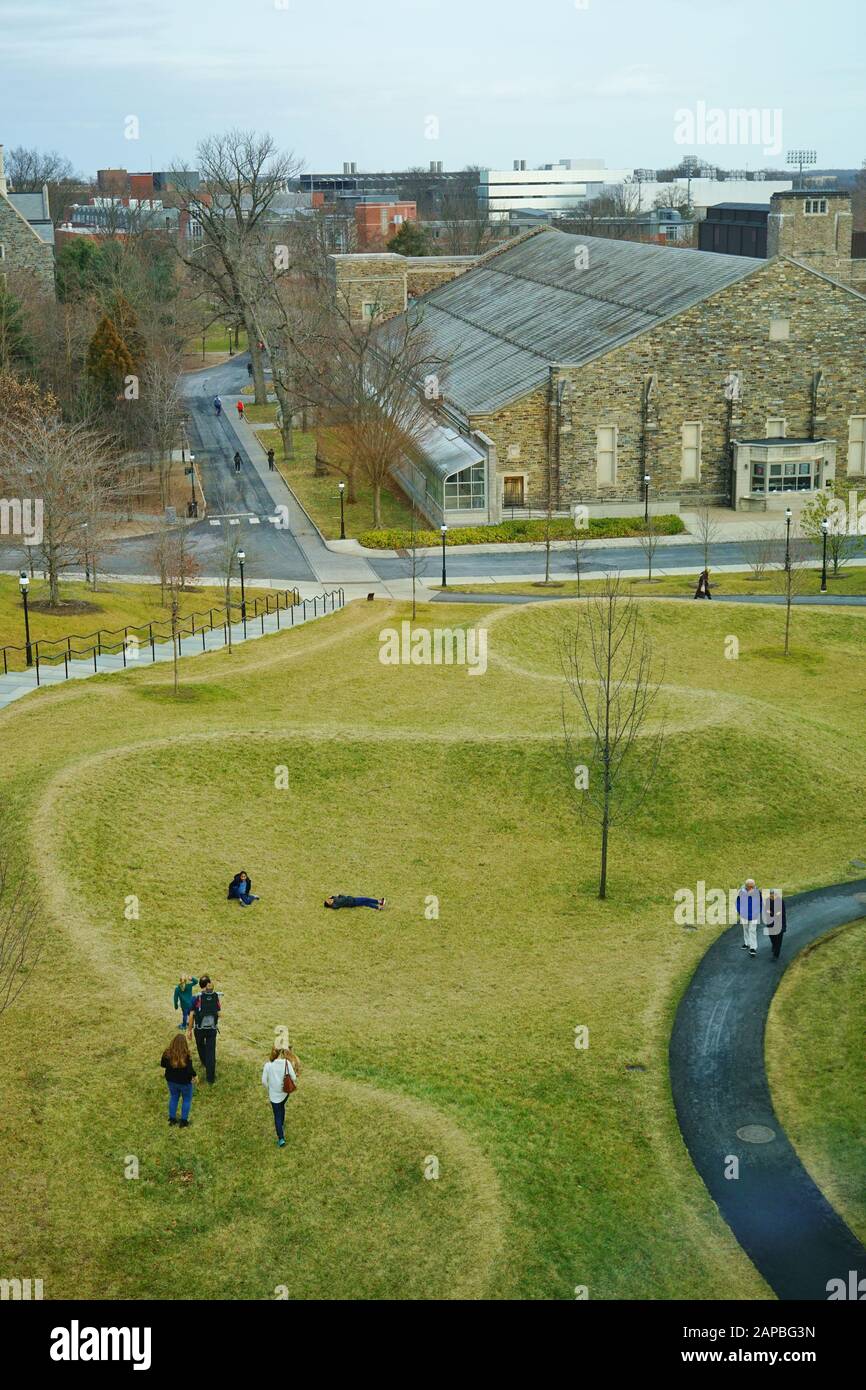 PRINCETON, NJ -11 JAN 2020- View of the Princeton Line, a landscape ...