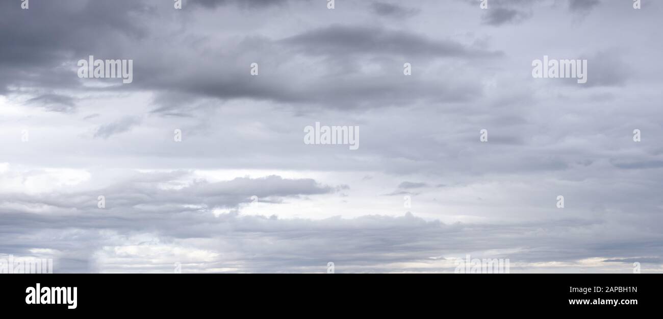 Clouds in the overcast sky view. Climate, environment and weather ...