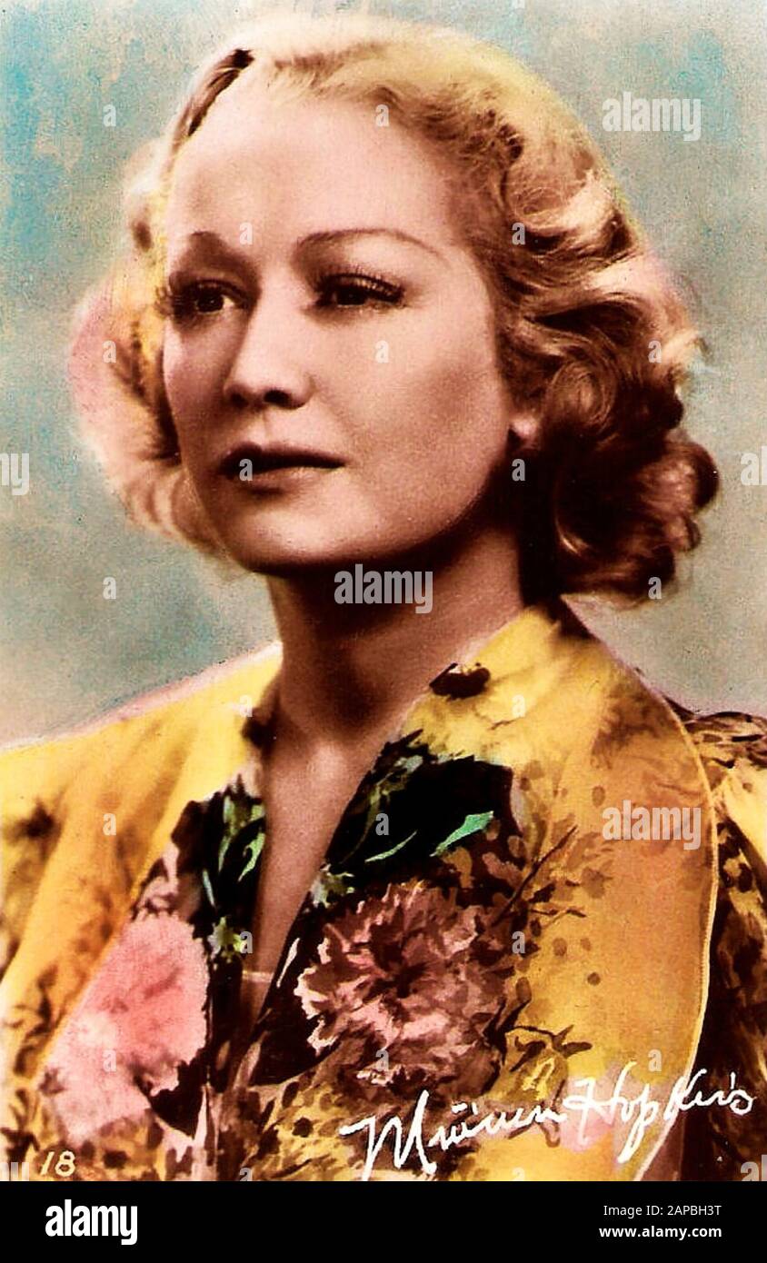 MIRIAM HOPKINS (1902-1972) American film actress about 1935 Stock Photo ...