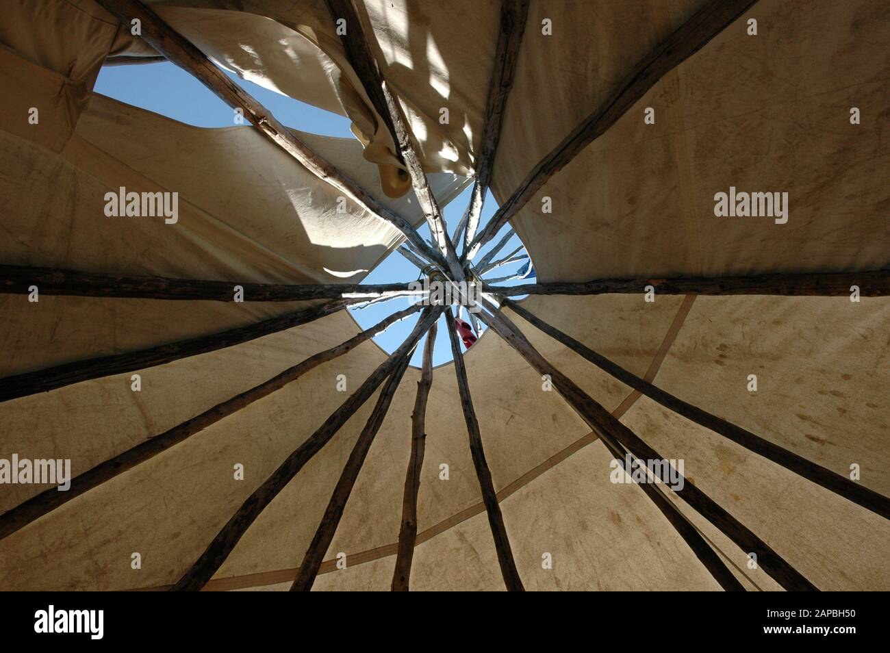 Inside a teepee hi-res stock photography and images - Alamy