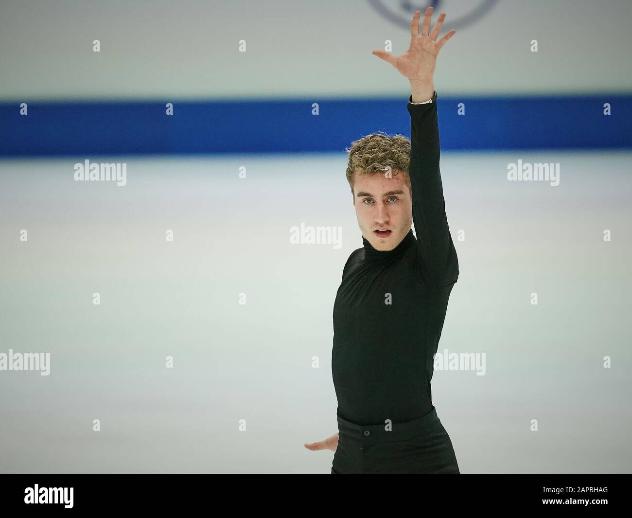 Steiermarkhalle, Graz, Austria. 22nd Jan, 2020. Matteo Rizzo of Italy ...