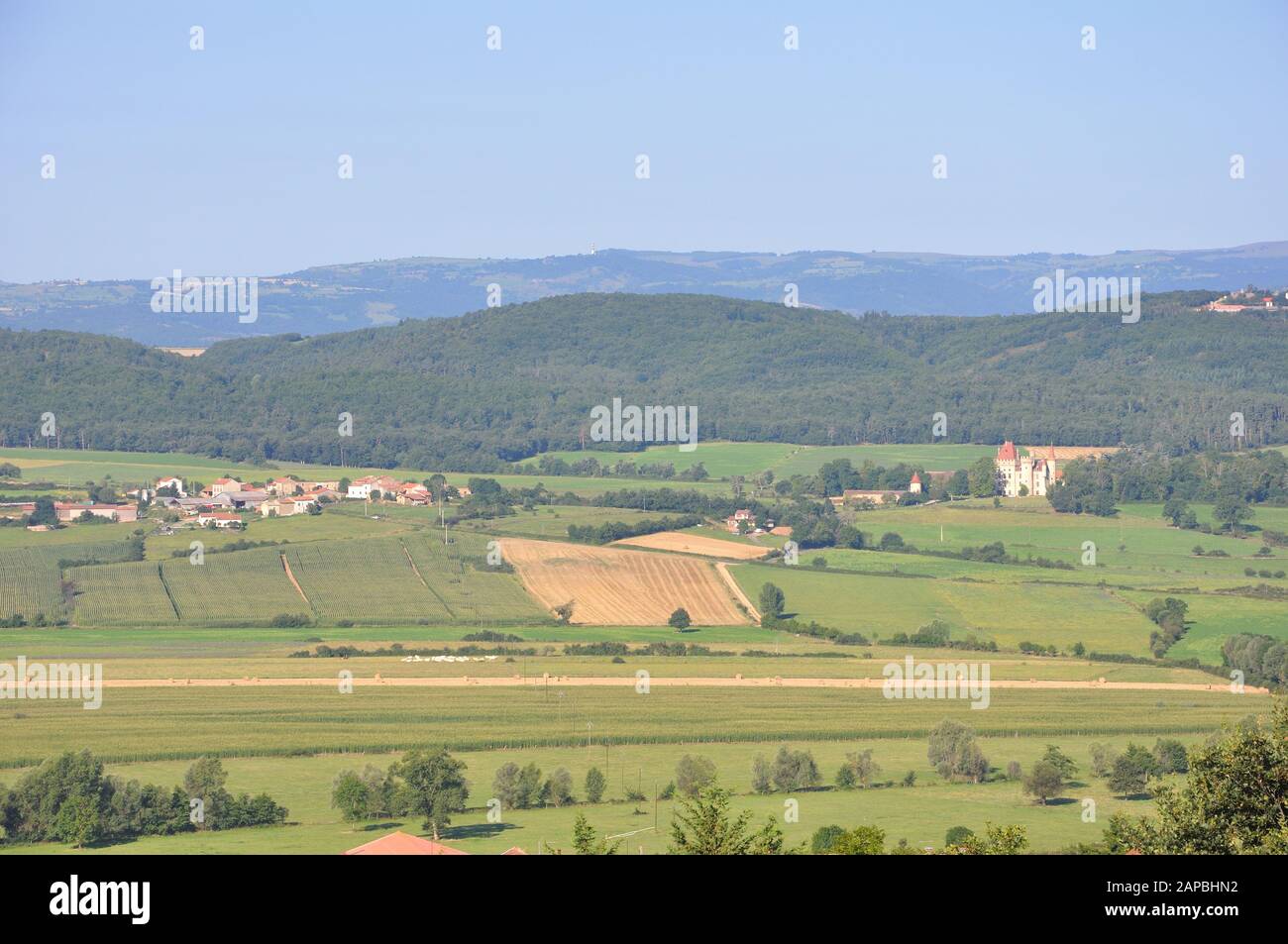 French countryside, with chateau and beautiful house Stock Photo - Alamy