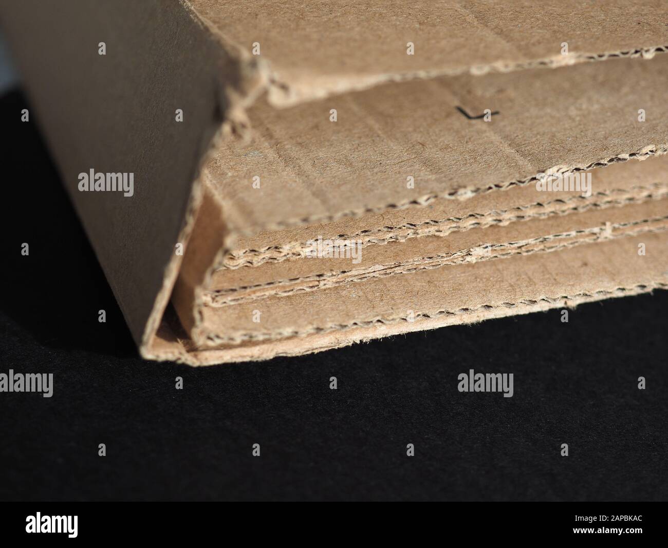 brown corrugated cardboard box for small packet parcel Stock Photo - Alamy