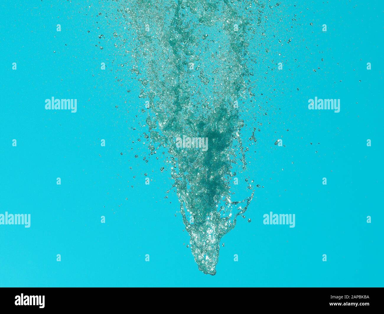 blue water flow splash useful as a background with copy space Stock ...