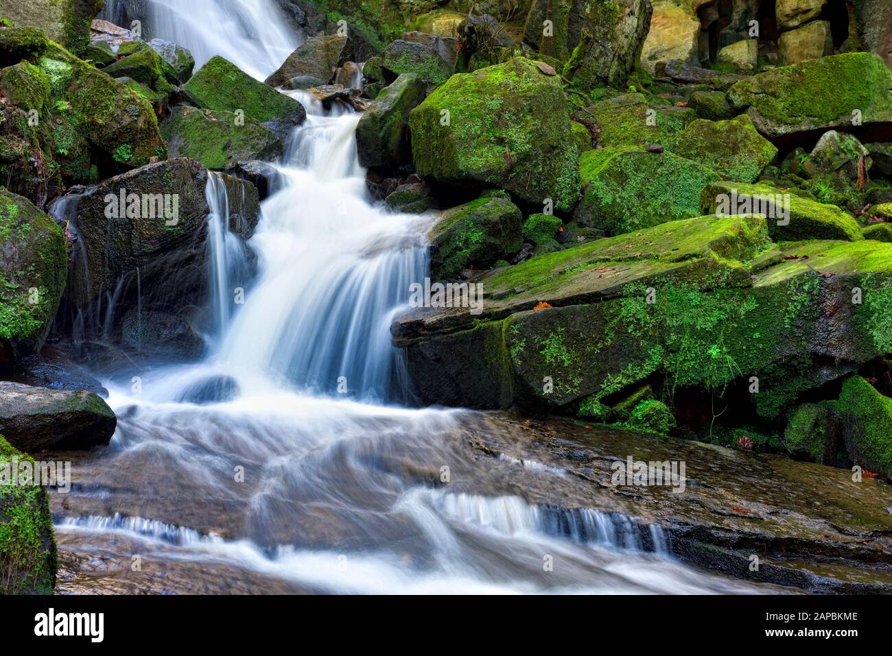 Lumsdale falls waterfall,Matlock,Derbyshire peak district,England ,UK ...