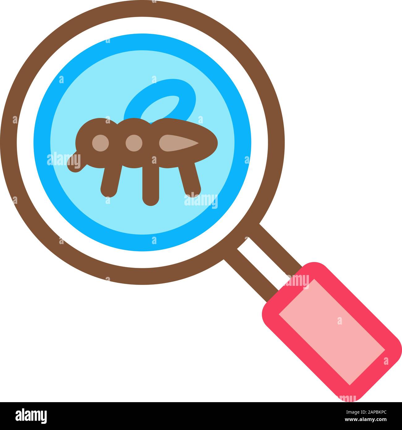 Mosquito Search Icon Vector Outline Illustration Stock Vector Image ...