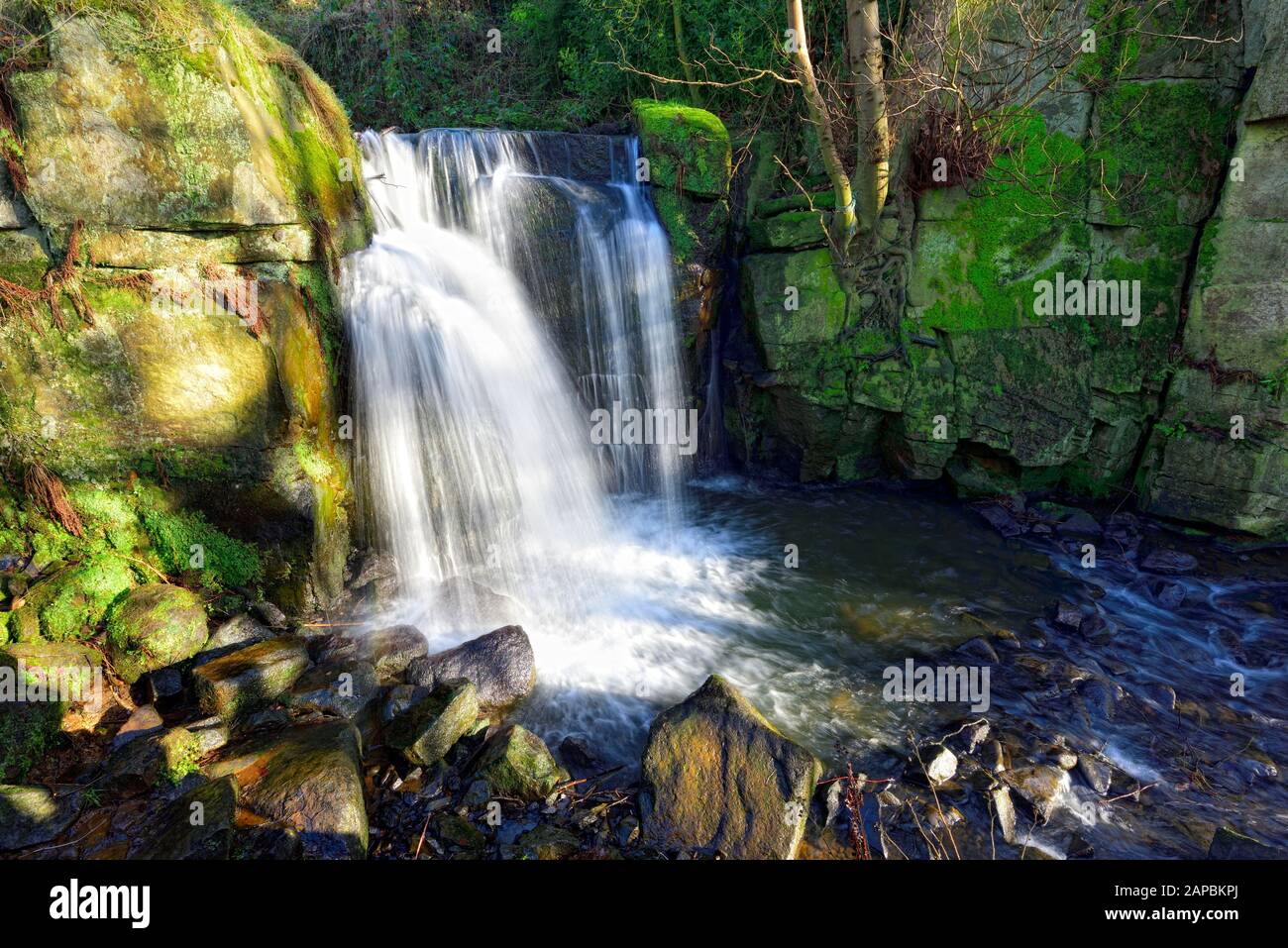 Lumsdale falls waterfall,Matlock,Derbyshire peak district,England ,UK ...