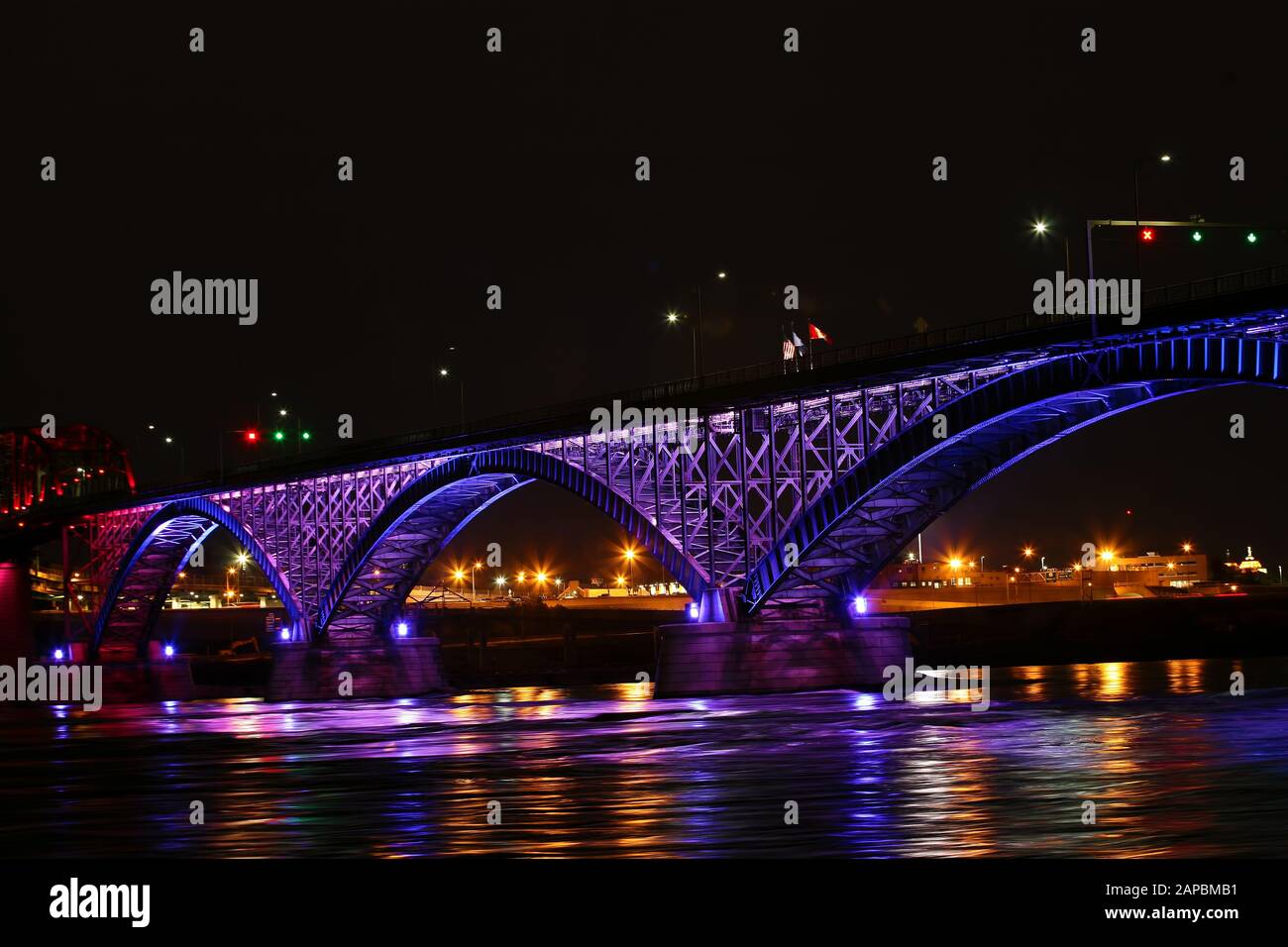 Peace bridge at night hi-res stock photography and images - Alamy