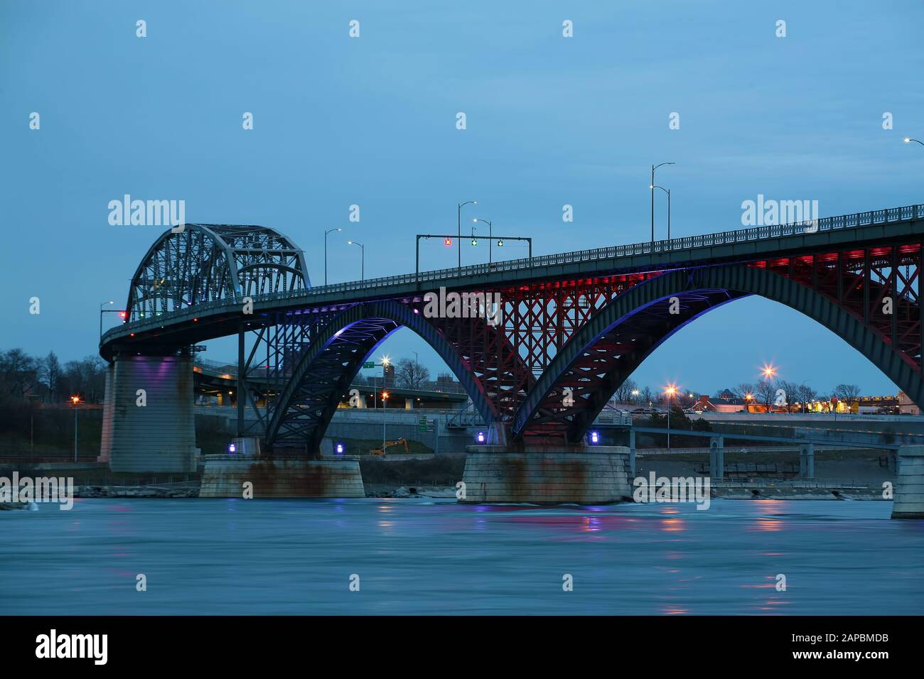 A View of the Peace Bridge, Fort Erie-Buffalo Stock Photo - Alamy