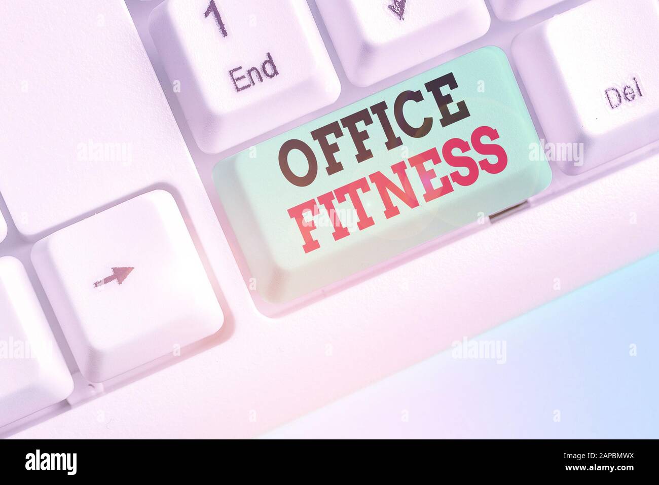 Writing note showing Office Fitness. Business concept for Encouraging ...