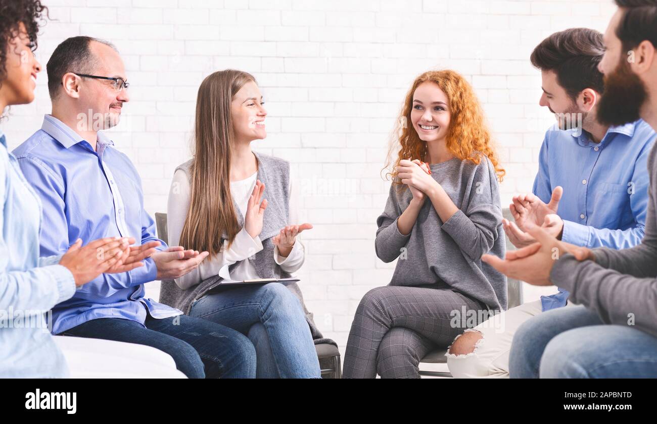 Group therapy meeting hi-res stock photography and images - Alamy