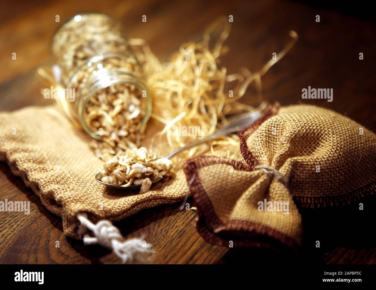 Seedlings for food. Sprouted seeds of broccoli, sunflower, watercress ...