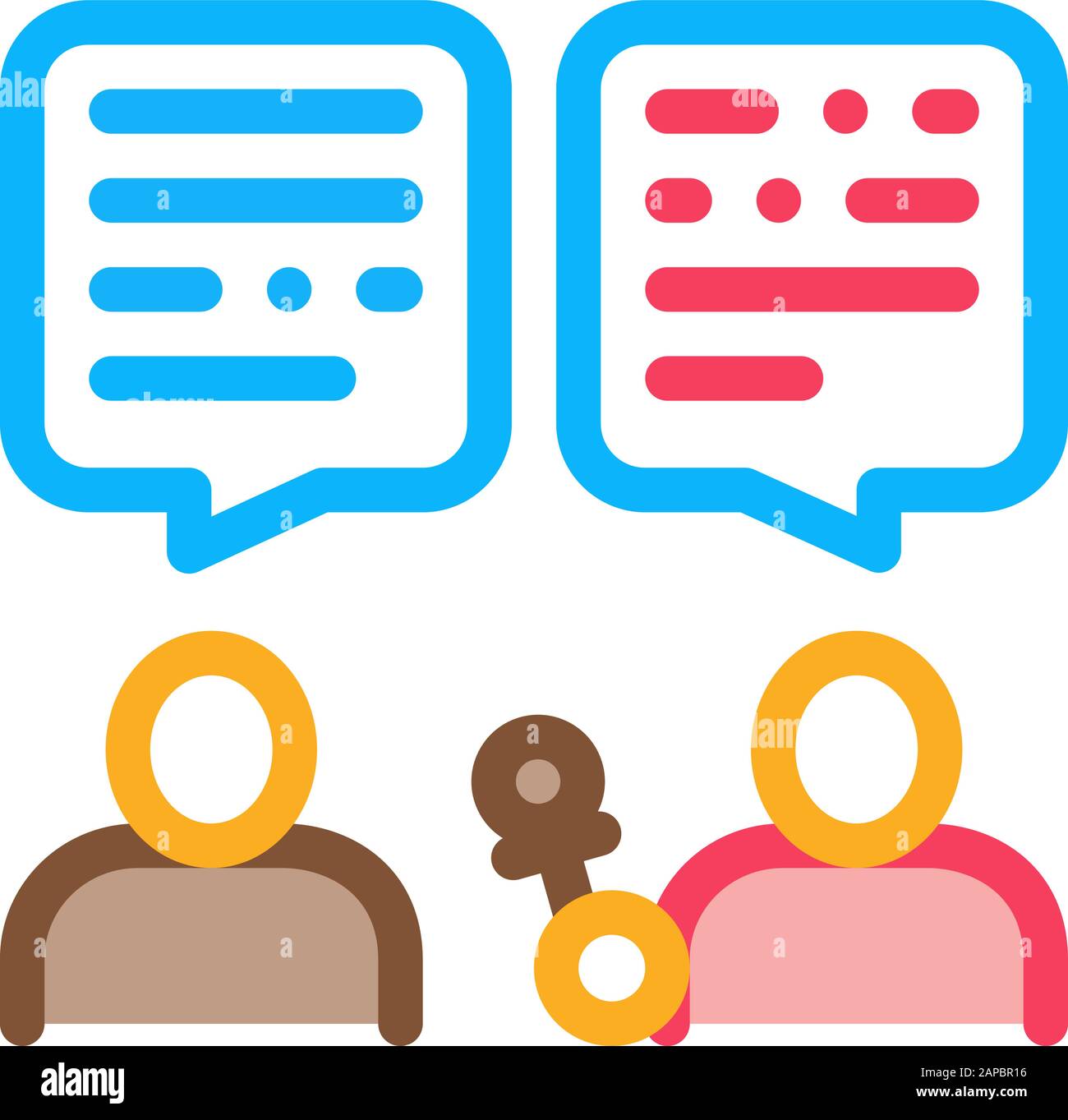Interview Discuss Icon Vector Outline Illustration Stock Vector Image ...