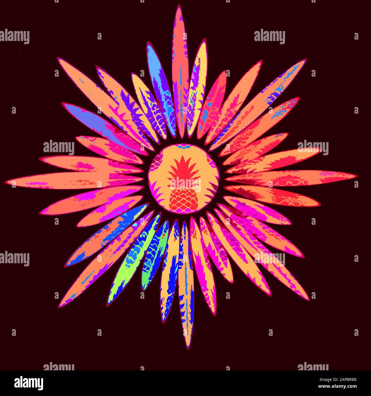pineapple star multi coloured Stock Photo - Alamy