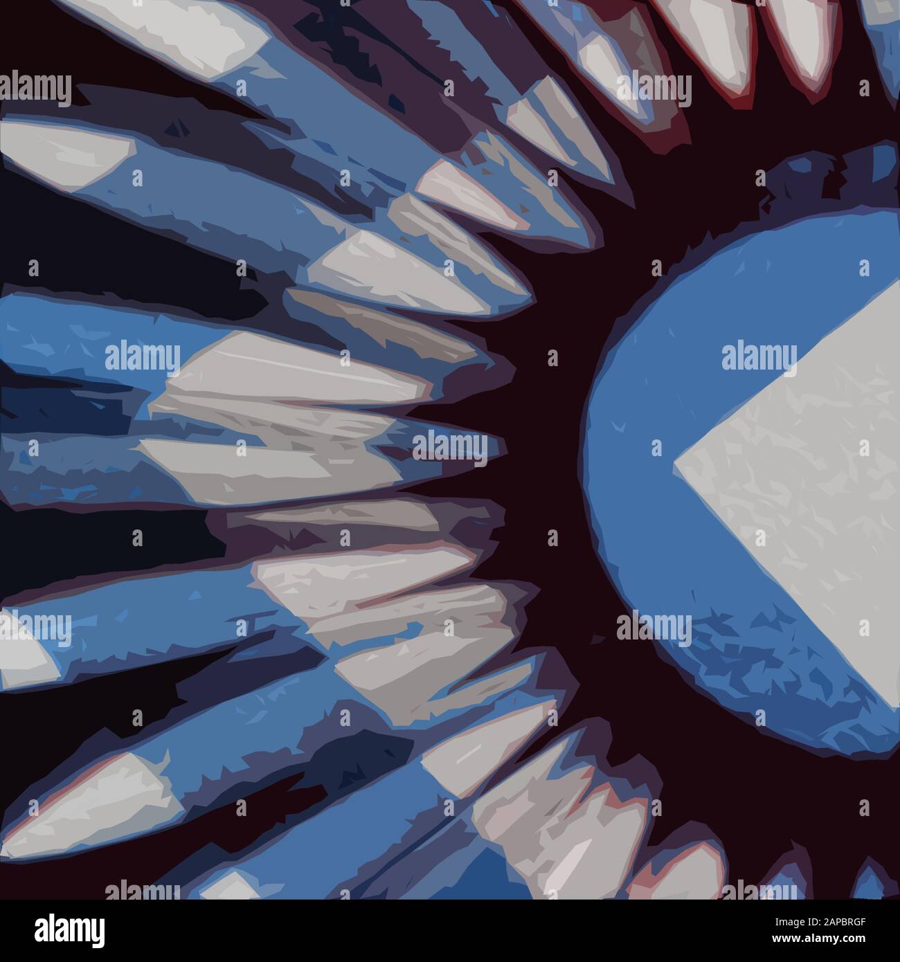Abstract blue and white half a star burst, close up Stock Photo - Alamy
