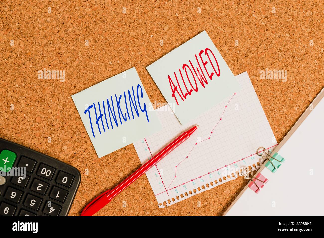 Writing note showing Thinking Allowed. Business concept for expressing ...