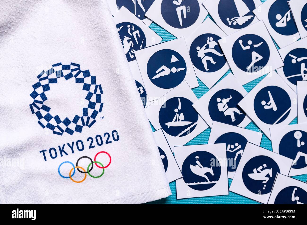 TOKYO, JAPAN, JANUARY. 20. 2020: Tokyo 2020 olympic game background ...