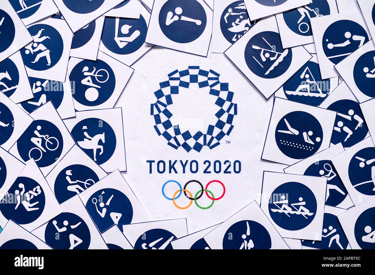 TOKYO, JAPAN, JANUARY. 20. 2020: Tokyo 2020 summer olympic game ...