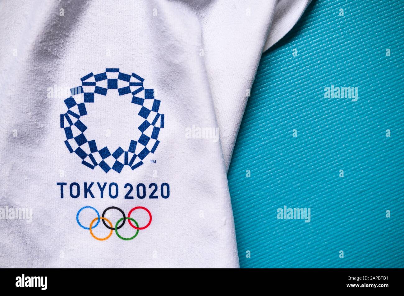 TOKYO, JAPAN, JANUARY. 20. 2020: Tokyo 2020 summer olympic game ...