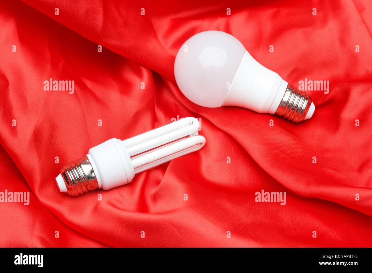 Filament bulb, LED light, fluorescent lights, different types of light ...