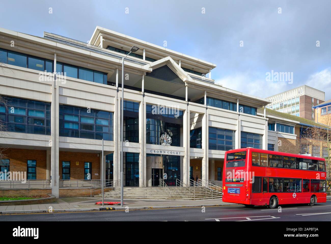 Exterior of Kingston Crown Court, Penrhyn Road, Kingston on Thames ...