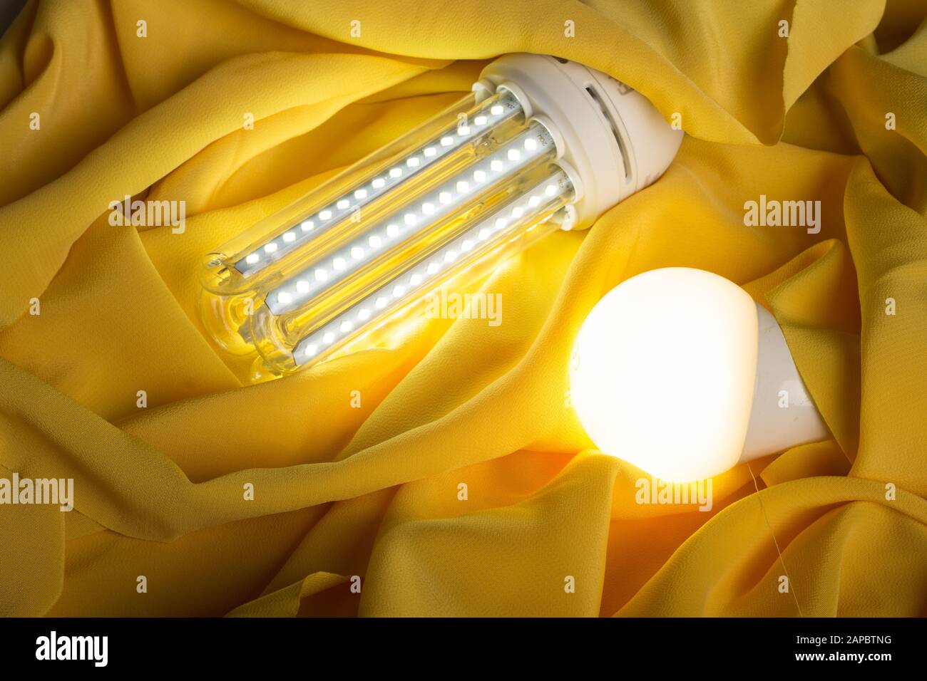 Filament bulb, LED light, fluorescent lights, different types of light ...
