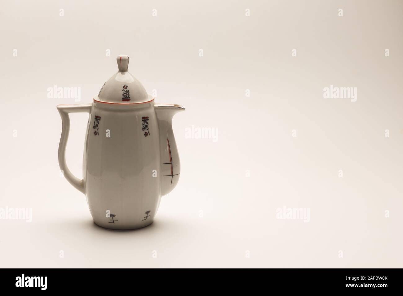 Classic ceramic container for serving hot drinks in particular to serve ...