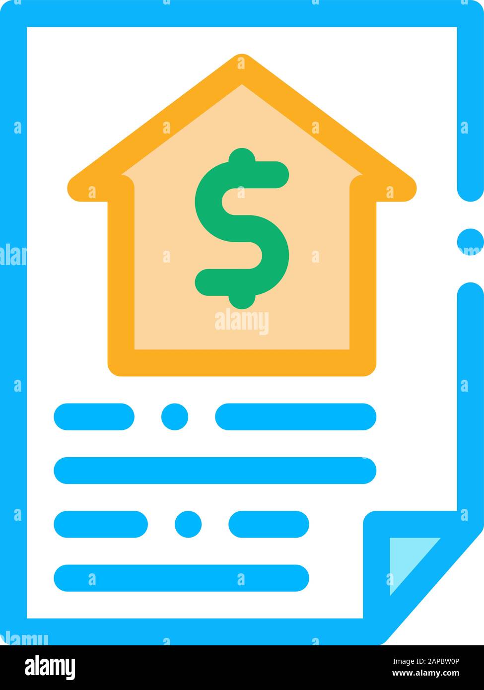 House Document Icon Vector Outline Illustration Stock Vector Image ...