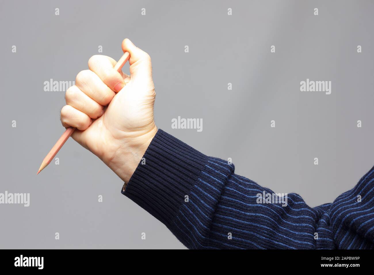 colors with the sharp point, group of colors united in the hand of an ...