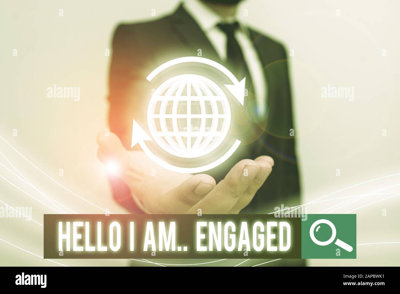 Conceptual hand writing showing Hello I Am... Engaged. Concept meaning ...