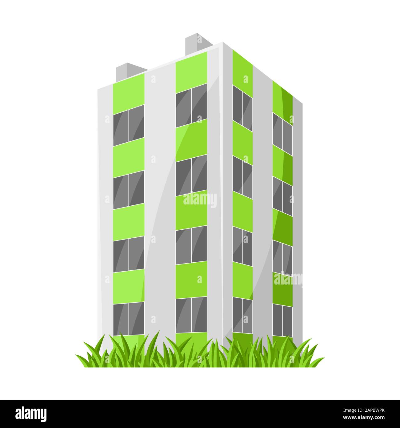 Green lawn house building Stock Vector Images - Alamy