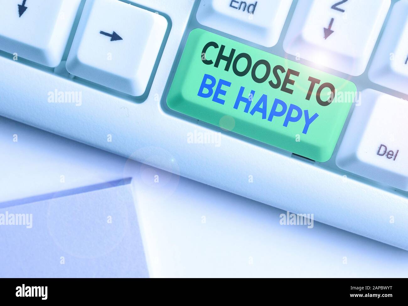 Text sign showing Choose To Be Happy. Business photo showcasing Decide ...