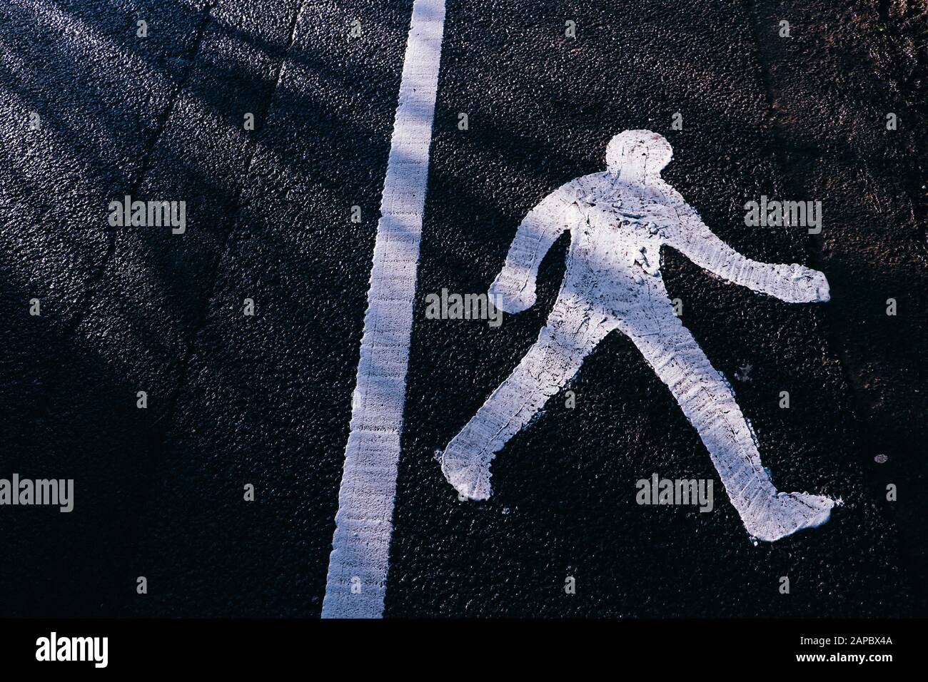 Pedestrian sign on a road / footpath Stock Photo - Alamy