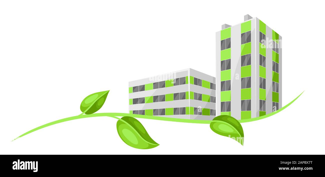 Green town concept illustration Stock Vector Image & Art - Alamy