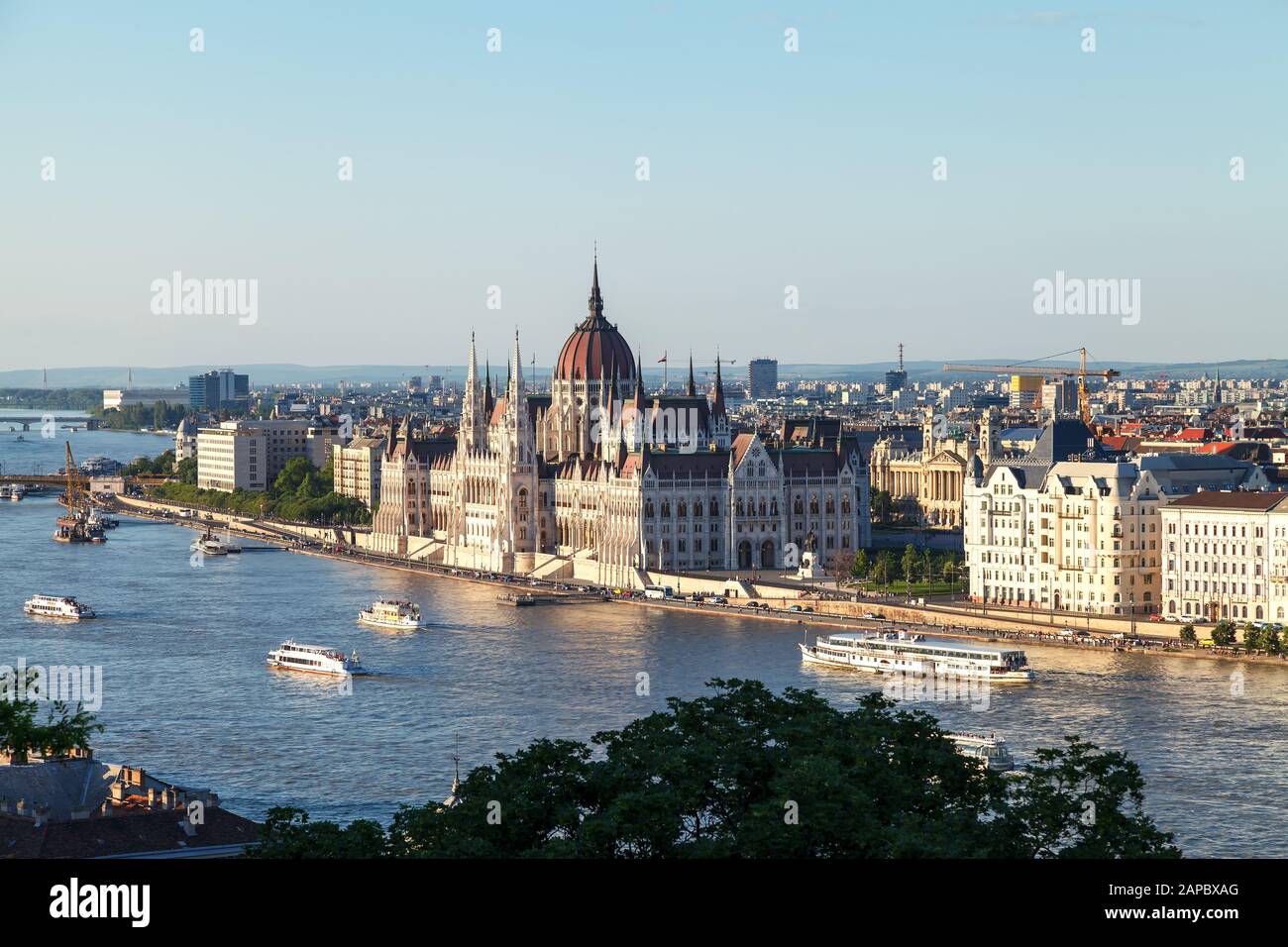 A classic view of the famous tourist attraction of Budapest - the ...