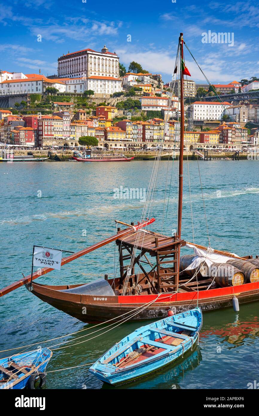 Traditional Rabelo Boats, Porto, Portugal Stock Photo - Alamy