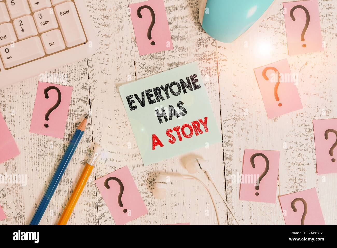 Conceptual hand writing showing Everyone Has A Story. Concept meaning ...