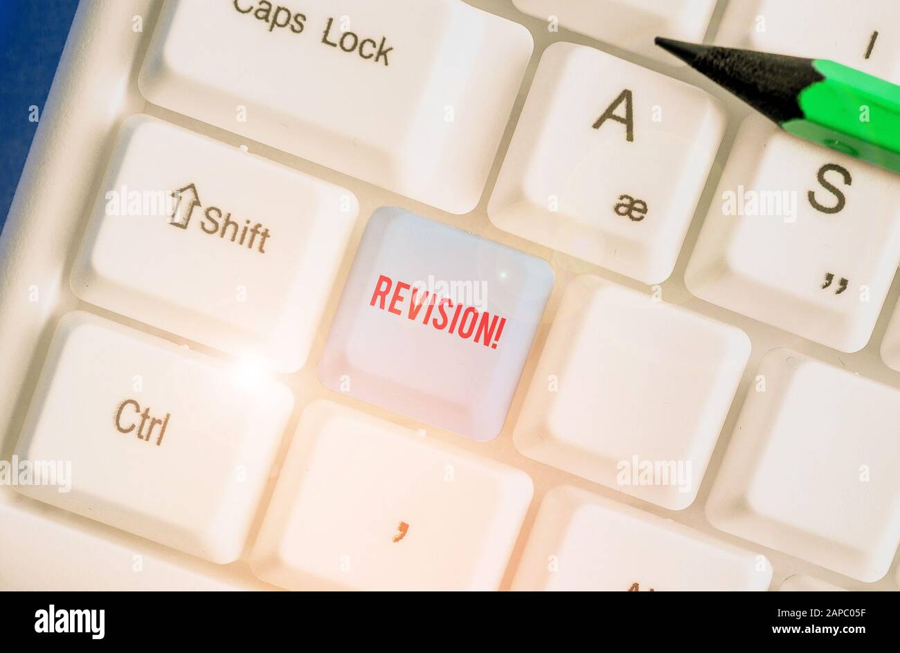 Text sign showing Revision. Business photo text action of revising over ...