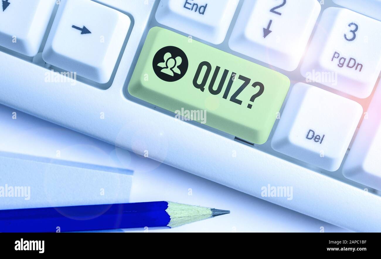 Conceptual hand writing showing Quiz Question. Concept meaning test of ...