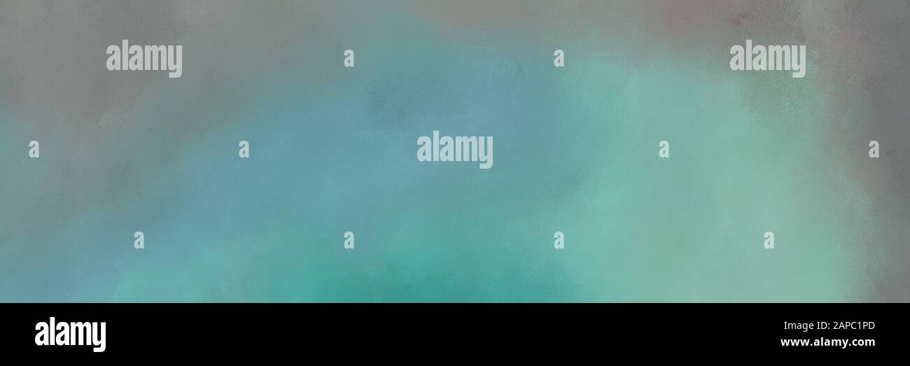 grunge horizontal banner background with light slate gray, dark sea ...